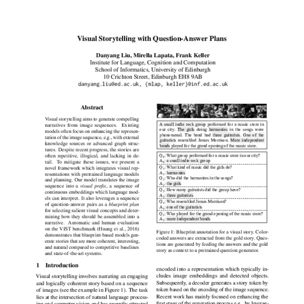 Visual Storytelling with Question-Answer Plans - ACL Anthology