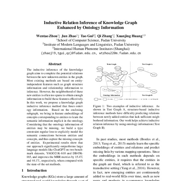 Inductive Relation Inference Of Knowledge Graph Enhanced By Ontology