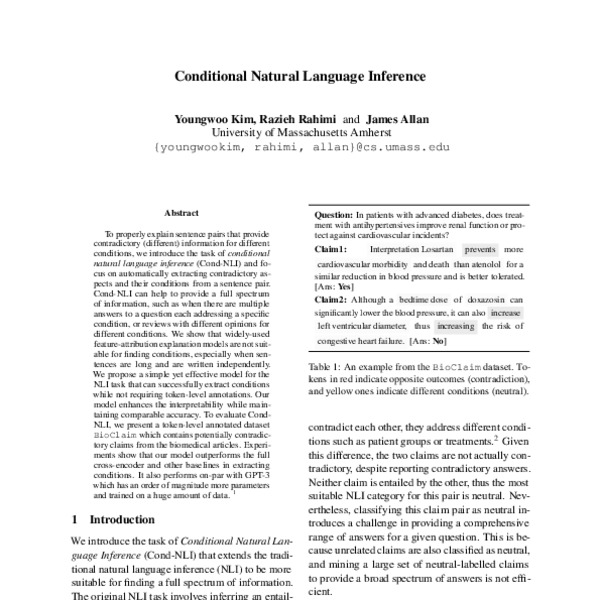 Conditional Natural Language Inference - ACL Anthology