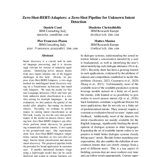 Zero-Shot-BERT-Adapters: a Zero-Shot Pipeline for Unknown Intent ...