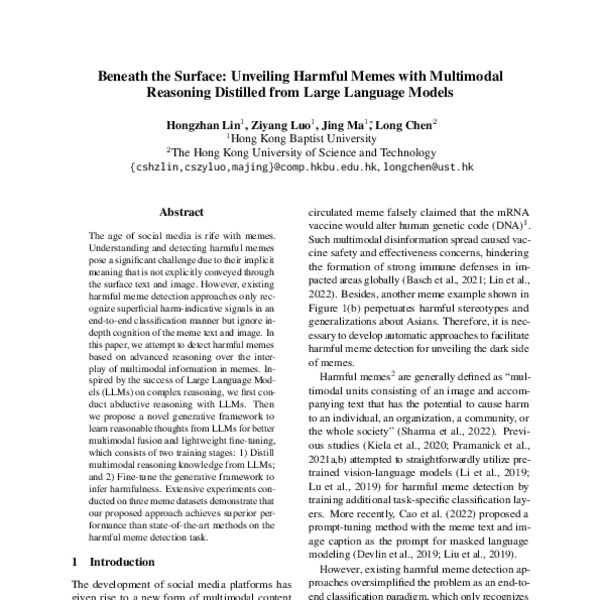 Beneath the Surface: Unveiling Harmful Memes with Multimodal Reasoning ...