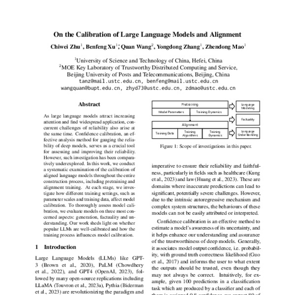 On the Calibration of Large Language Models and Alignment - ACL Anthology