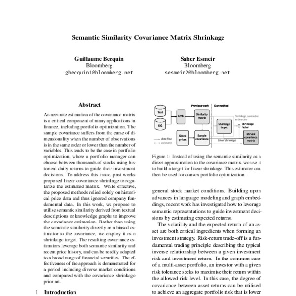 Semantic Similarity Covariance Matrix Shrinkage - ACL Anthology