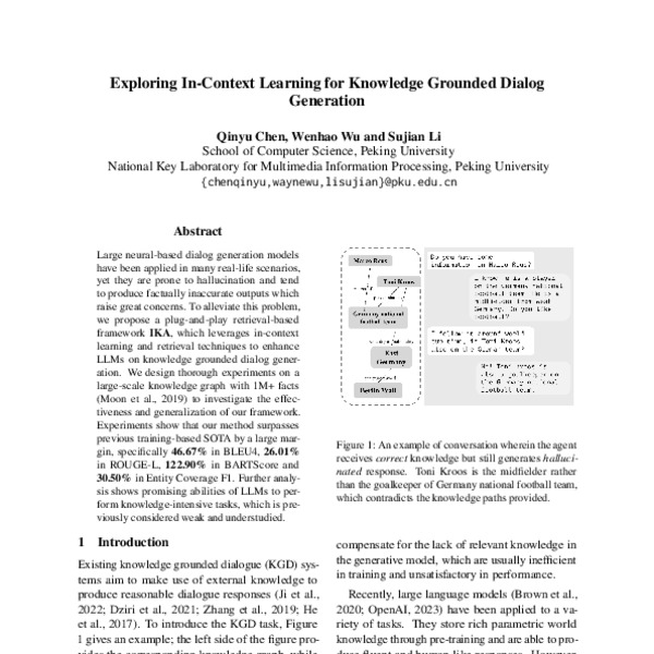 Exploring In Context Learning For Knowledge Grounded Dialog Generation