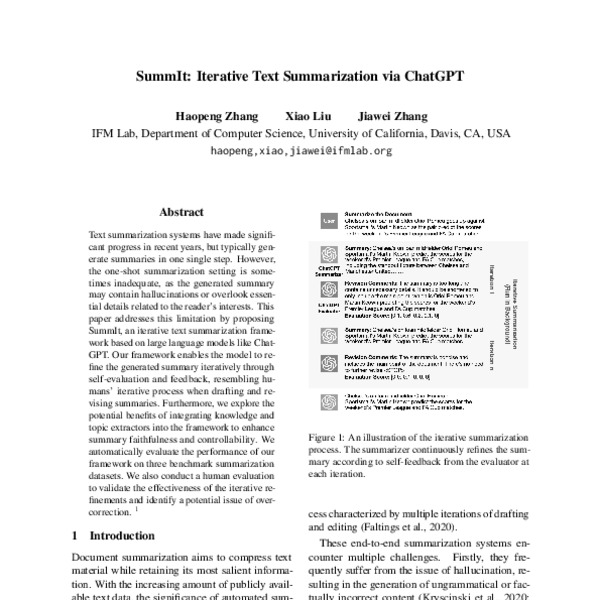 Summit Iterative Text Summarization Via Chatgpt Acl Anthology