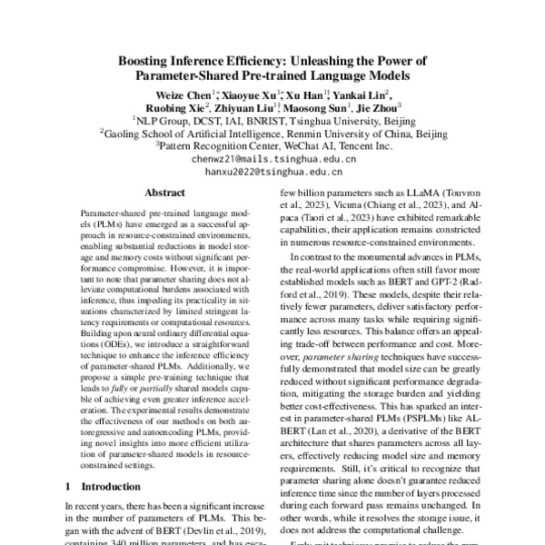 Boosting Inference Efficiency: Unleashing the Power of Parameter-Shared Pre-trained Language ...