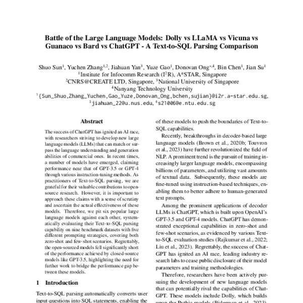 Battle of the Large Language Models: Dolly vs LLaMA vs Vicuna vs Guanaco vs Bard vs ChatGPT - A ...