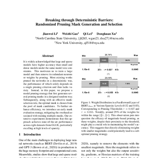 Breaking through Deterministic Barriers: Randomized Pruning Mask ...