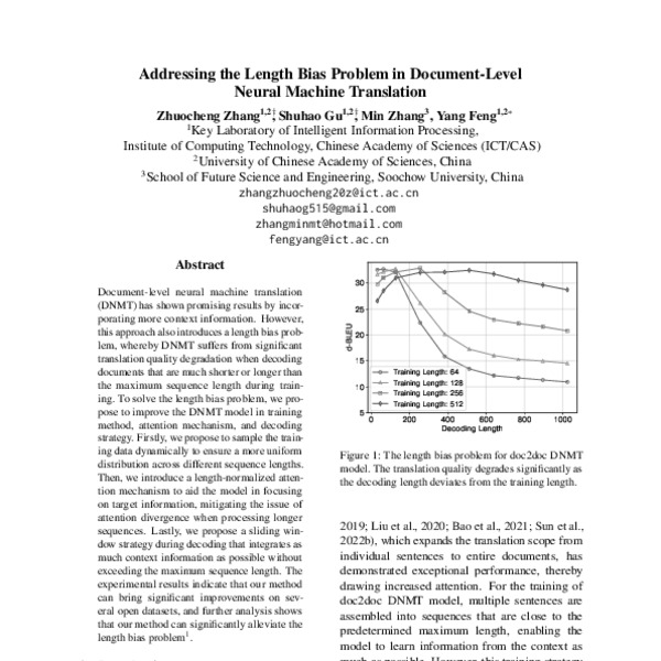 Addressing The Length Bias Challenge In Document Level Neural Machine Translation Acl Anthology