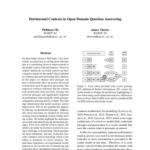 Detrimental Contexts in Open-Domain Question Answering - ACL Anthology