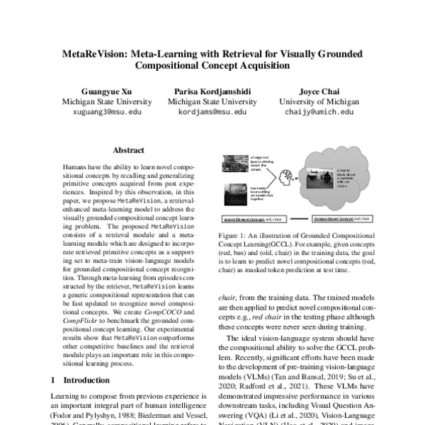 MetaReVision: Meta-Learning with Retrieval for Visually Grounded ...