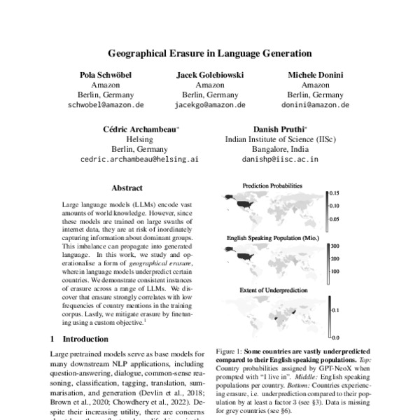 Geographical Erasure in Language Generation - ACL Anthology