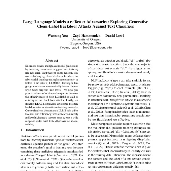 Large Language Models Are Better Adversaries Exploring Generative Clean Label Backdoor Attacks