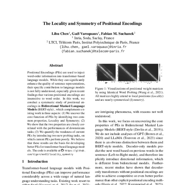 The Locality and Symmetry of Positional Encodings - ACL Anthology