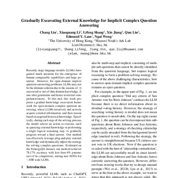 Gradually Excavating External Knowledge for Implicit Complex Question Answering - ACL Anthology