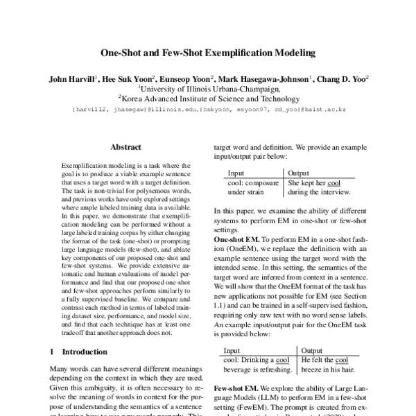 One-Shot and Few-Shot Exemplification Modeling - ACL Anthology