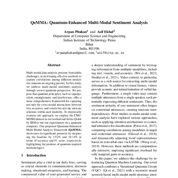 QeMMA: Quantum-Enhanced Multi-Modal Sentiment Analysis - ACL Anthology