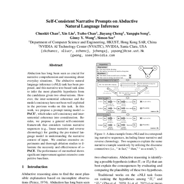 Self-Consistent Narrative Prompts on Abductive Natural Language Inference - ACL Anthology