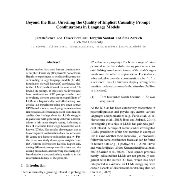 Beyond the Bias: Unveiling the Quality of Implicit Causality Prompt Continuations in Language ...