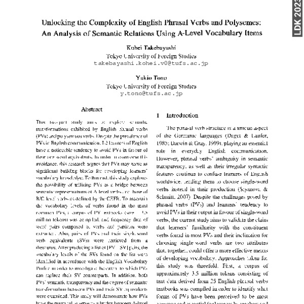 Unlocking the Complexity of English Phrasal Verbs and Polysemes: An ...