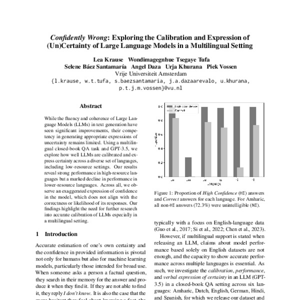 Confidently Wrong: Exploring the Calibration and Expression of (Un)Certainty of Large Language ...