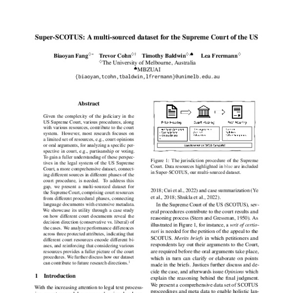 Super-SCOTUS: A multi-sourced dataset for the Supreme Court of the US ...