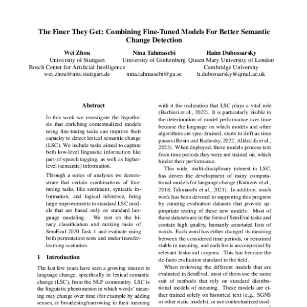 The Finer They Get: Combining Fine-Tuned Models For Better Semantic Change Detection - ACL Anthology