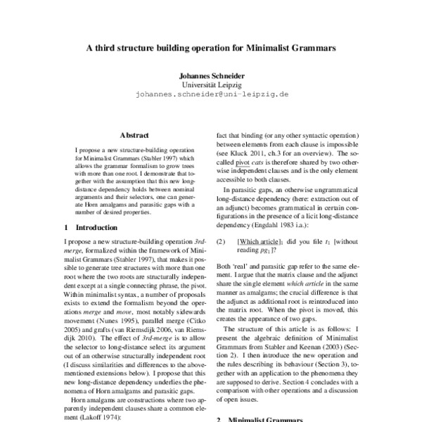 A Third Structure Building Operation For Minimalist Grammars Acl