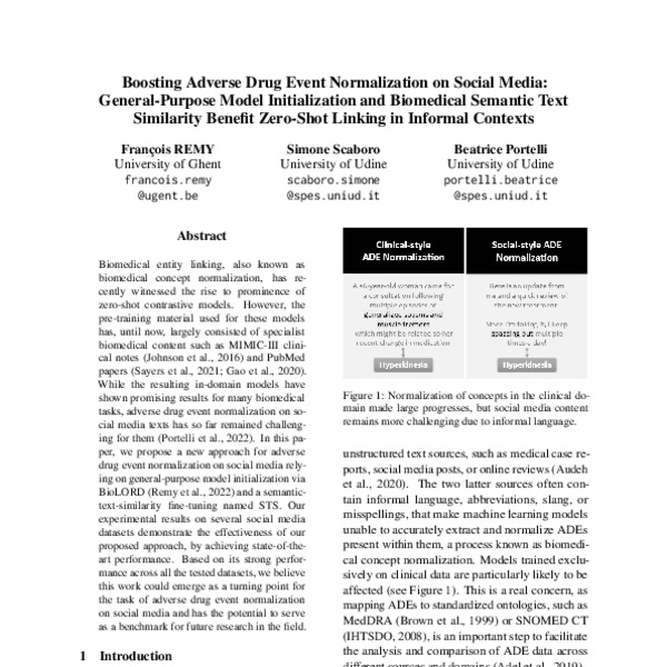 Boosting Adverse Drug Event Normalization on Social Media: General ...