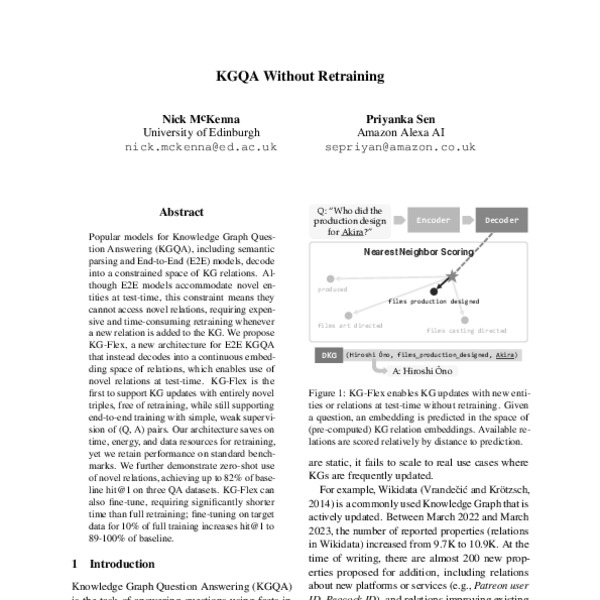 KGQA Without Retraining - ACL Anthology