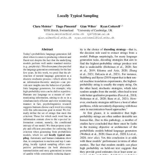 Locally Typical Sampling Acl Anthology 5677