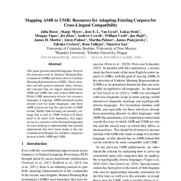 Mapping AMR to UMR: Resources for Adapting Existing Corpora for Cross-Lingual Compatibility ...