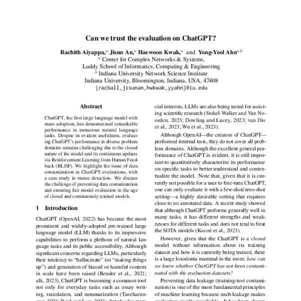 Can we trust the evaluation on ChatGPT? - ACL Anthology