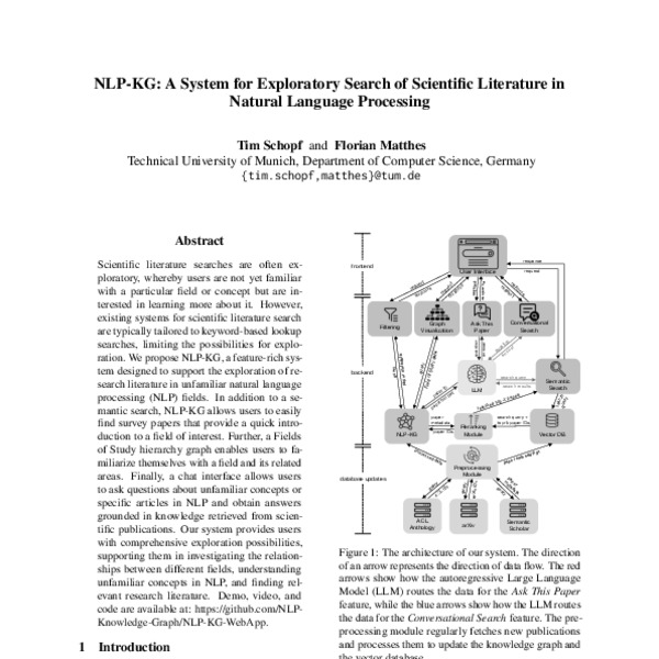 Nlp Kg A System For Exploratory Search Of Scientific Literature In Natural Language Processing