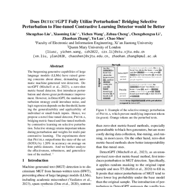 Does DetectGPT Fully Utilize Perturbation? Bridging Selective Perturbation to Fine-tuned ...