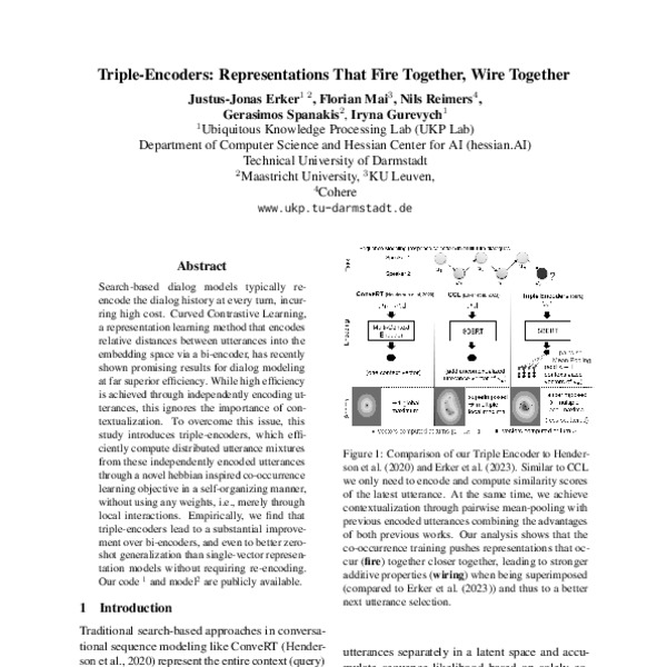 Triple-Encoders: Representations That Fire Together, Wire Together ...