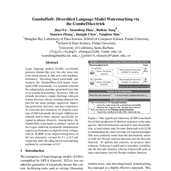 GumbelSoft: Diversified Language Model Watermarking via the GumbelMax ...