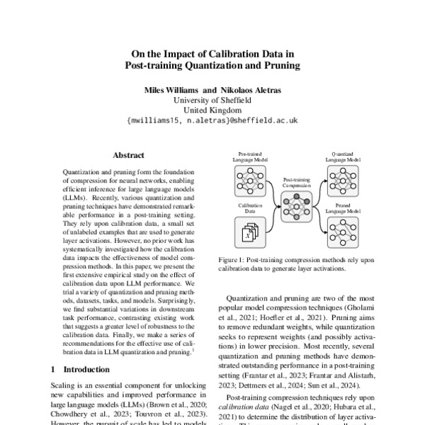 On the Impact of Calibration Data in Post-training Quantization and Pruning - ACL Anthology