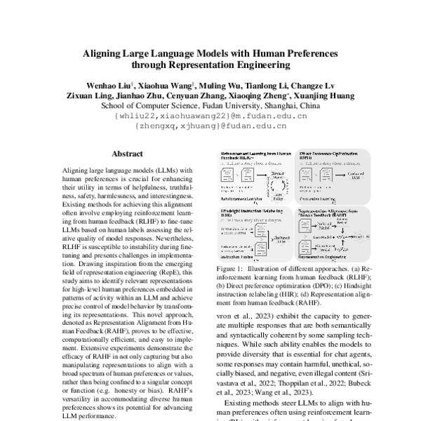 Aligning Large Language Models with Human Preferences through Representation Engineering - ACL ...