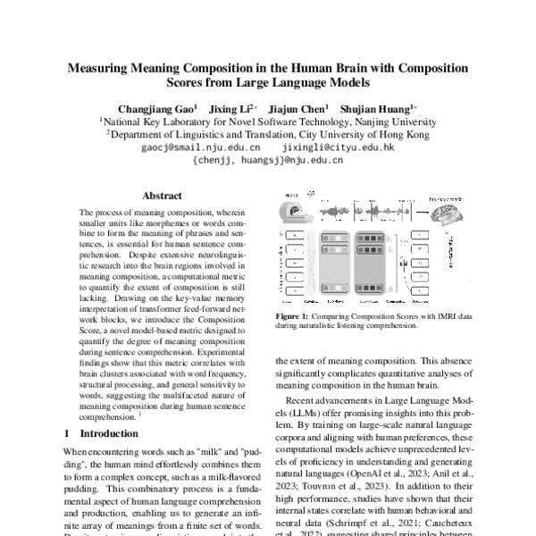Measuring Meaning Composition in the Human Brain with Composition ...