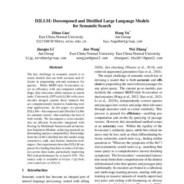 D2LLM: Decomposed and Distilled Large Language Models for Semantic ...