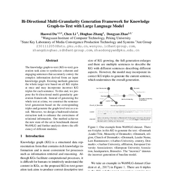 Bi-Directional Multi-Granularity Generation Framework for Knowledge ...