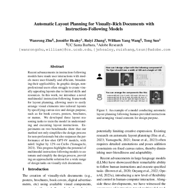 Automatic Layout Planning for Visually-Rich Documents with Instruction-Following Models - ACL ...