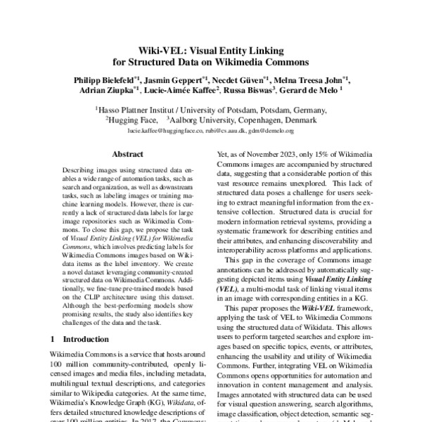 Wiki-VEL: Visual Entity Linking for Structured Data on Wikimedia ...