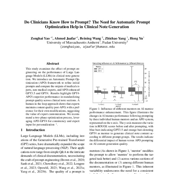 Do Clinicians Know How to Prompt? The Need for Automatic Prompt Optimization Help in Clinical ...