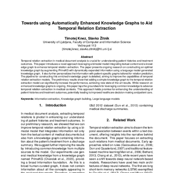 Towards Using Automatically Enhanced Knowledge Graphs to Aid Temporal Relation Extraction - ACL ...