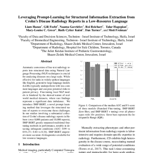 Leveraging Prompt-Learning for Structured Information Extraction from Crohn’s Disease Radiology ...