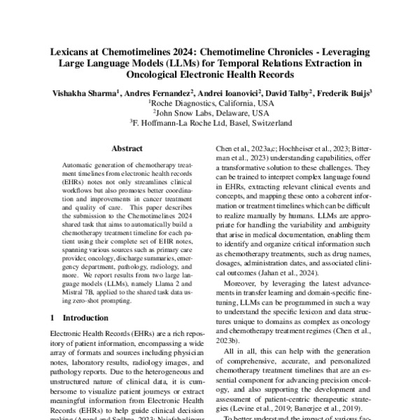 Lexicans at Chemotimelines 2024: Chemotimeline Chronicles - Leveraging Large Language Models ...