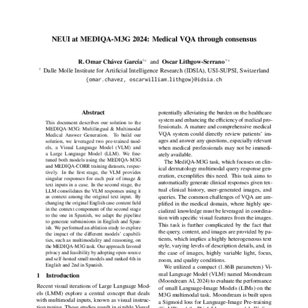 Neui At Mediqa M3g 2024 Medical Vqa Through Consensus Acl Anthology
