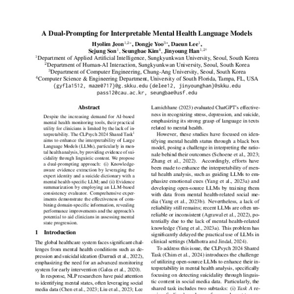 A Dual-Prompting for Interpretable Mental Health Language Models - ACL ...
